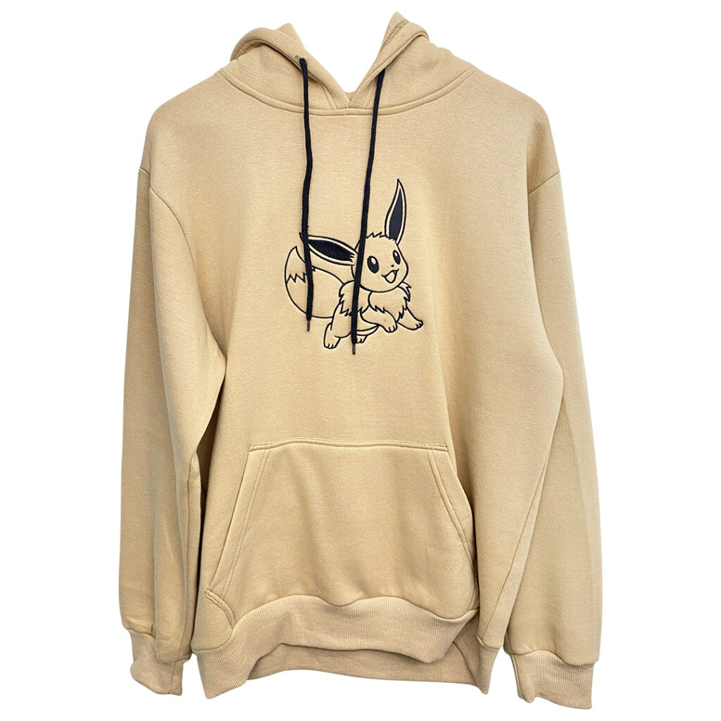 Pokemon Eevee Tan Hoodie – Embroidered Eevee – Champion Hiro